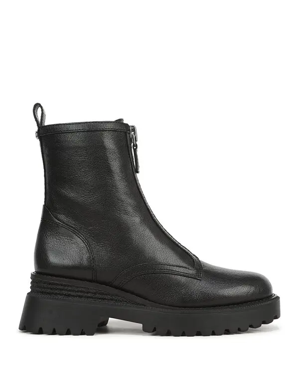 Sam Edelman Grove Zip Front Leather Ankle Boots