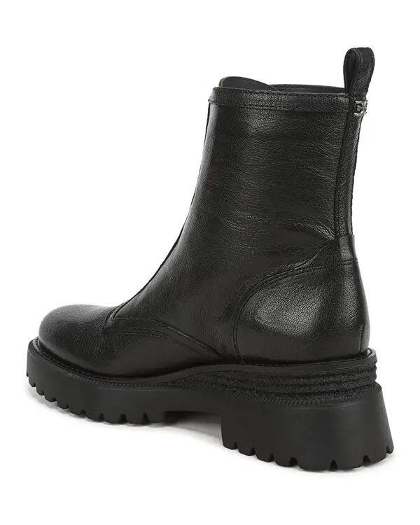 Sam Edelman Grove Zip Front Leather Ankle Boots
