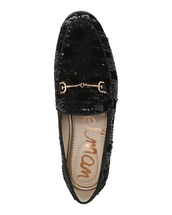 Sam Edelman Loraine Sequin Loafers - Black