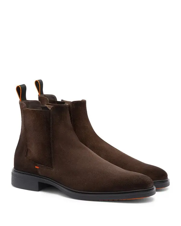 Santoni Suede Chelsea Boots