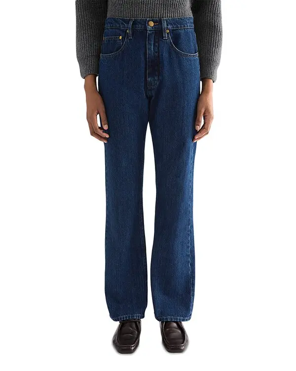 JIL SANDER Mid Rise Lightweight Denim Flare Jeans In Medium