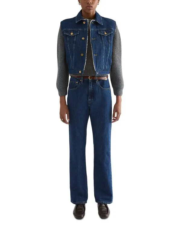 JIL SANDER Mid Rise Lightweight Denim Flare Jeans In Medium