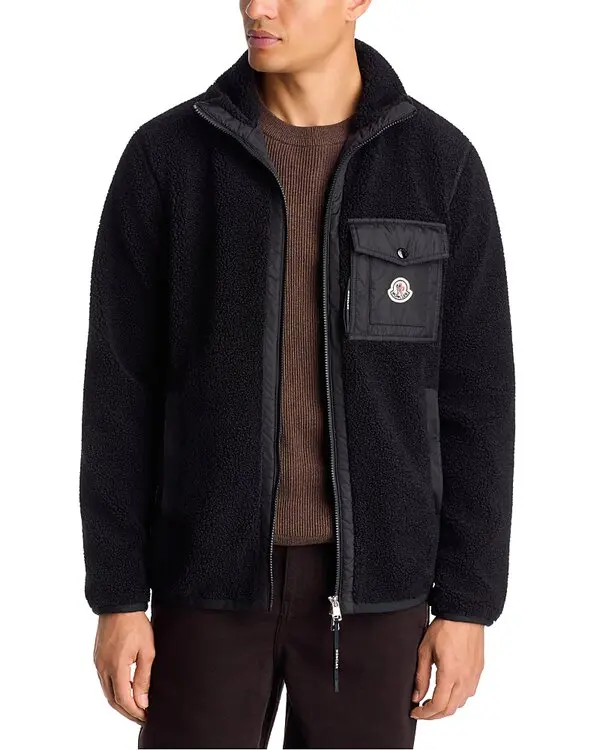 Moncler Sherpa Zip Up Cardigan