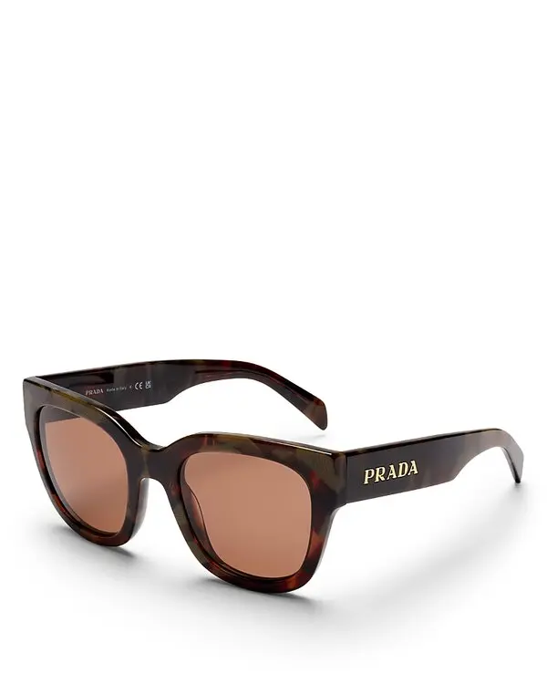 Prada Square Sunglasses, 52mm - Brown