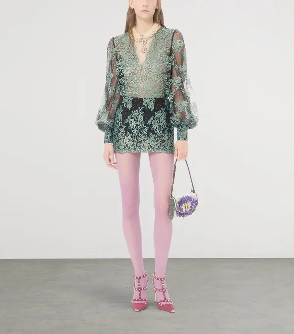 Valentino Garavani Lace Long-sleeve Blouse