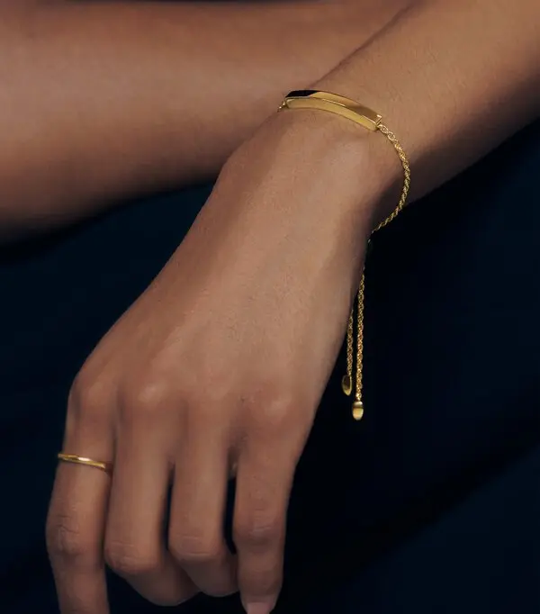 Monica Vinader Vermeil Linear Friendship Bracelet