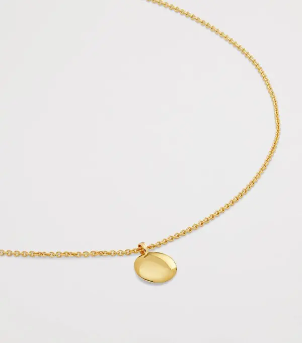 Monica Vinader Gold Vermeil And Emerald May Birthstone Necklace