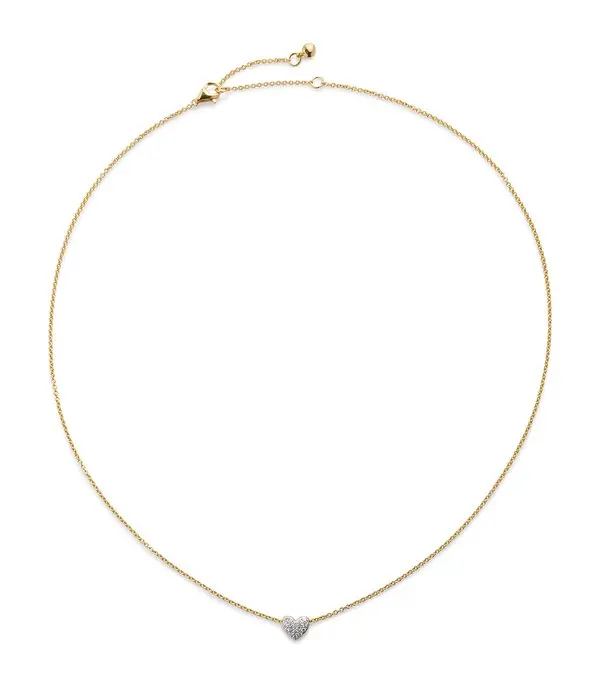 Monica Vinader Vermeil And Diamond Heart Necklace - Gold