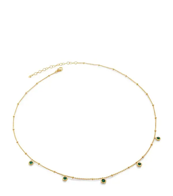 Monica Vinader Gold Vermeil And Onyx Chain Necklace - Green