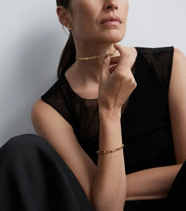 Monica Vinader Mini Vermeil Alta Bracelet