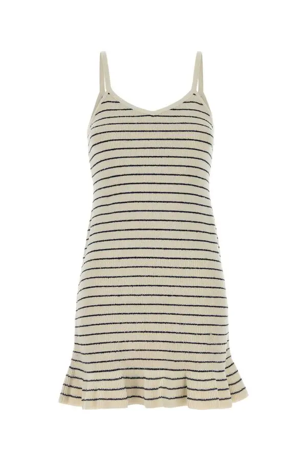 JW Anderson Embroidered Cotton Blend Mini Dress - Multicolor