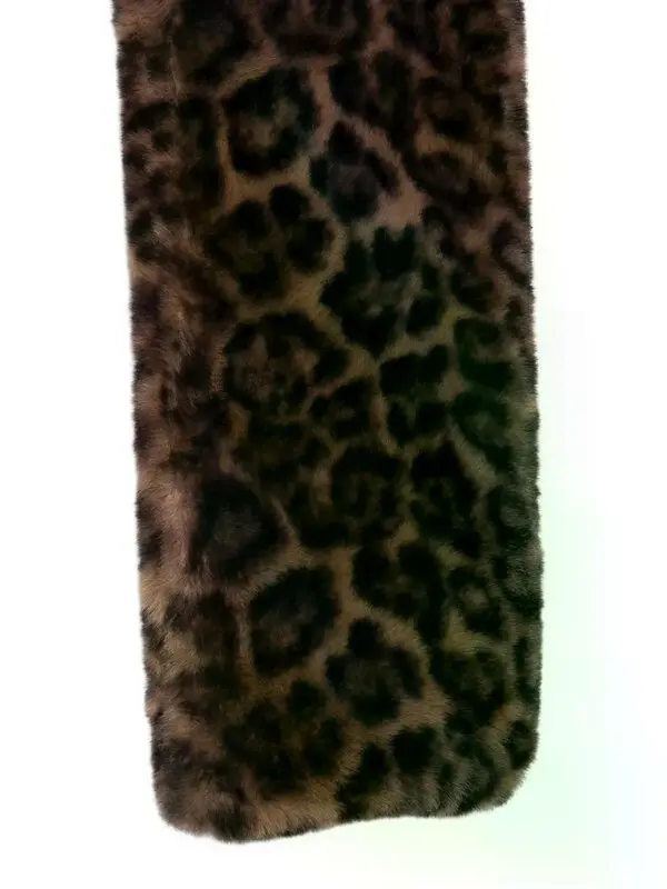 Apparis Kai Leopard-print Faux-fur Scarf - Brown