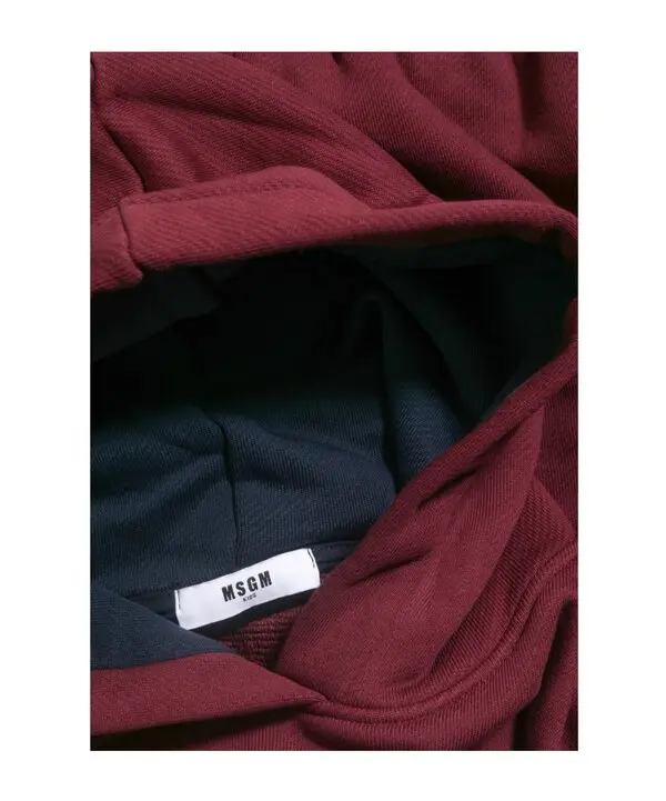 MSGM Long-sleeve Hooded Sweatshirt - No