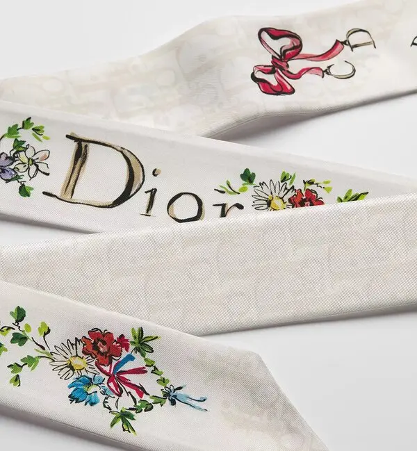 Dior Dioriviera Arabesque Mitzah Scarf - White