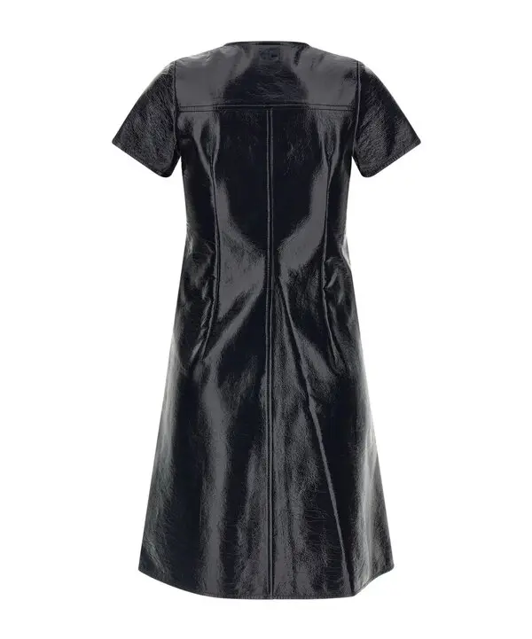 COURREGES Vinyl Patch-pocket Mini Dress