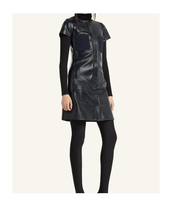COURREGES Vinyl Patch-pocket Mini Dress