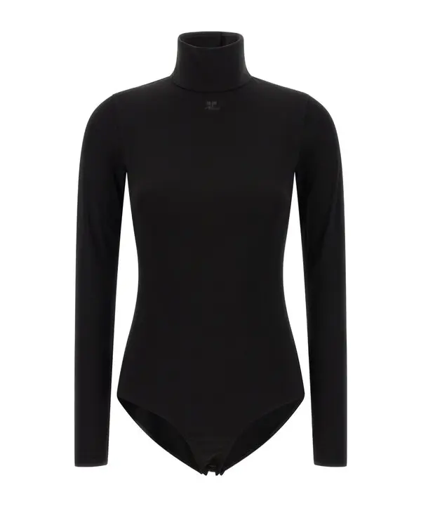 COURREGES Jersey Mockneck Bodysuit