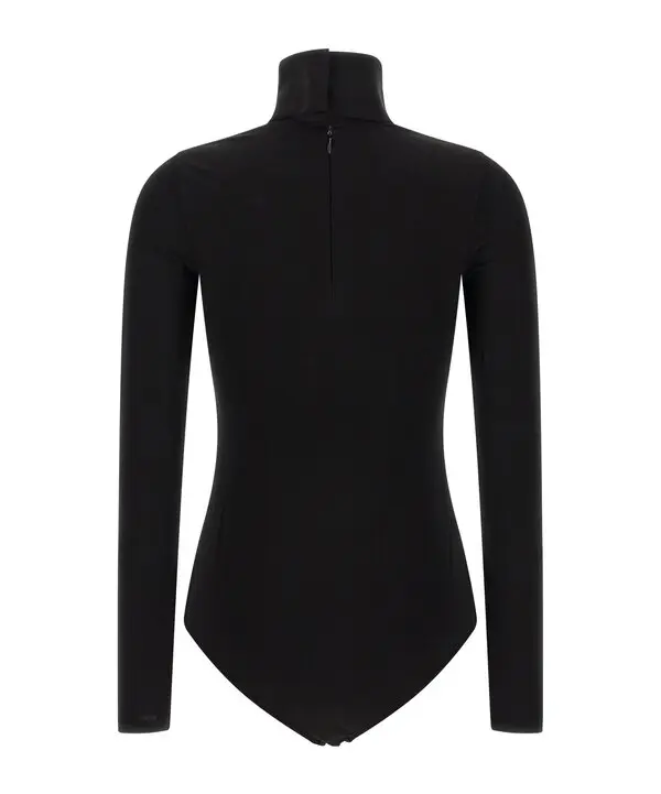 COURREGES Jersey Mockneck Bodysuit