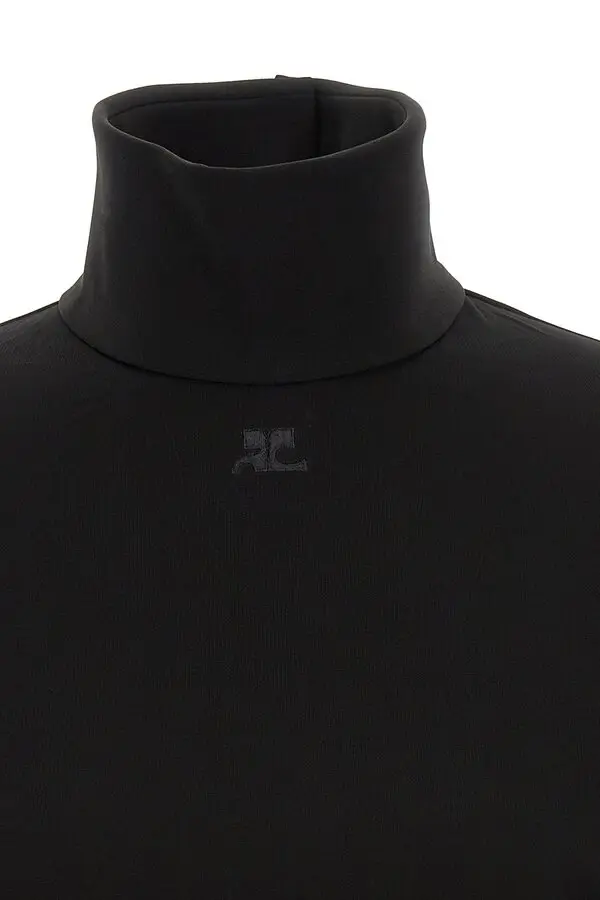 COURREGES Jersey Mockneck Bodysuit