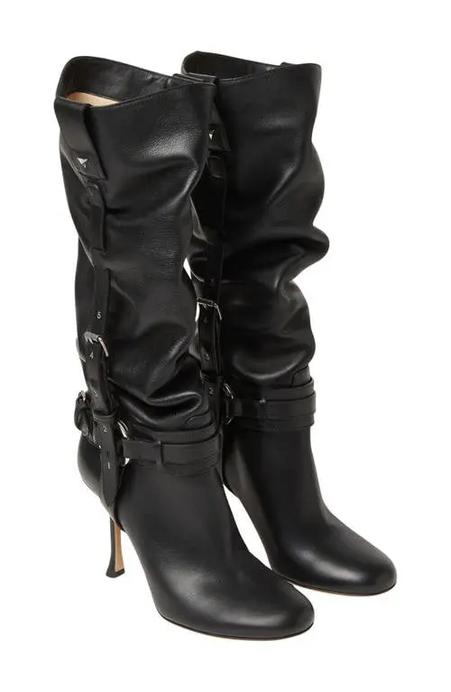 Fendi Count Leather Knee High Boot