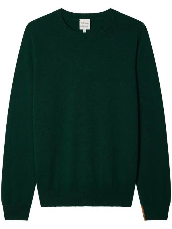 Paul Smith 100% Cashmere Crewneck Sweater For - Green