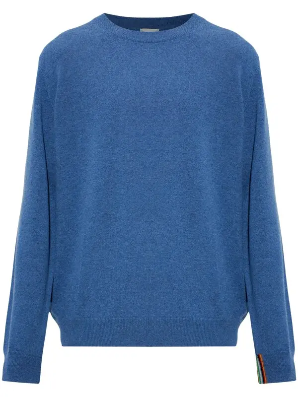 Paul Smith 100% Cashmere Crewneck Sweater For - Navy