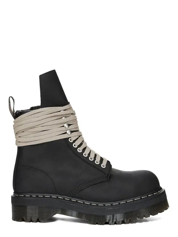 DR. MARTENS X RICK OWENS Cow Leather Lace-up Boots