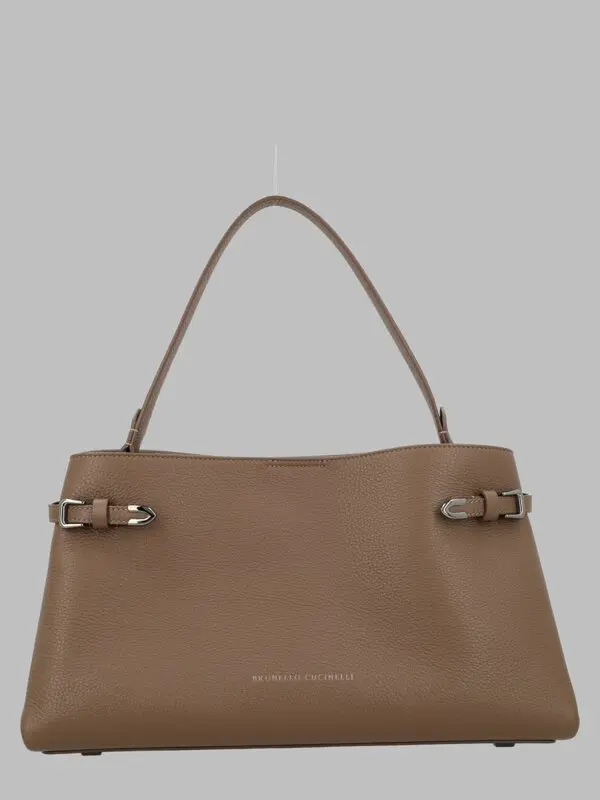 Brunello Cucinelli Leather Mini Bag 20 Cm X 36 Cm X 15.5 Cm - Brown