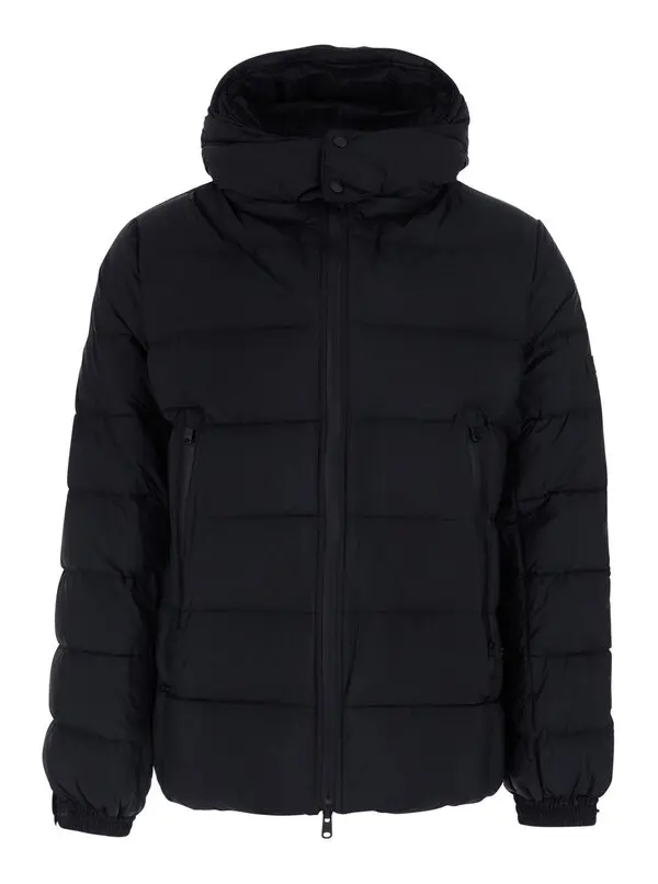 TATRAS Borbore Down Jacket With Removable Hood, Logo Sleeve Patch & Tech Fabric