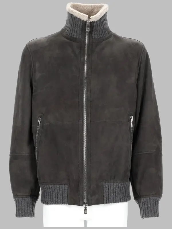 Brunello Cucinelli Leather Bomber Jacket