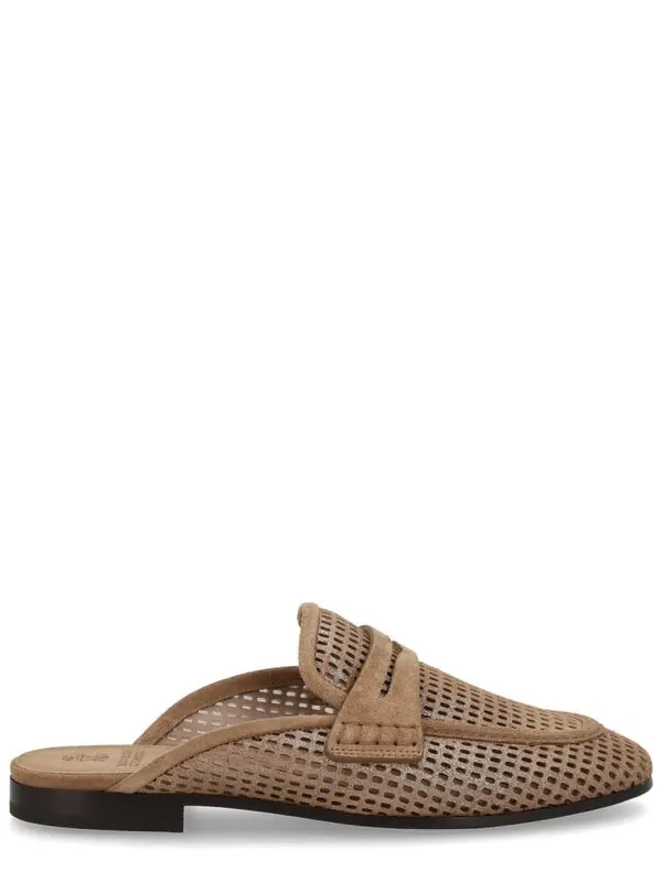 Brunello Cucinelli Sparkling Net Flat Loafers