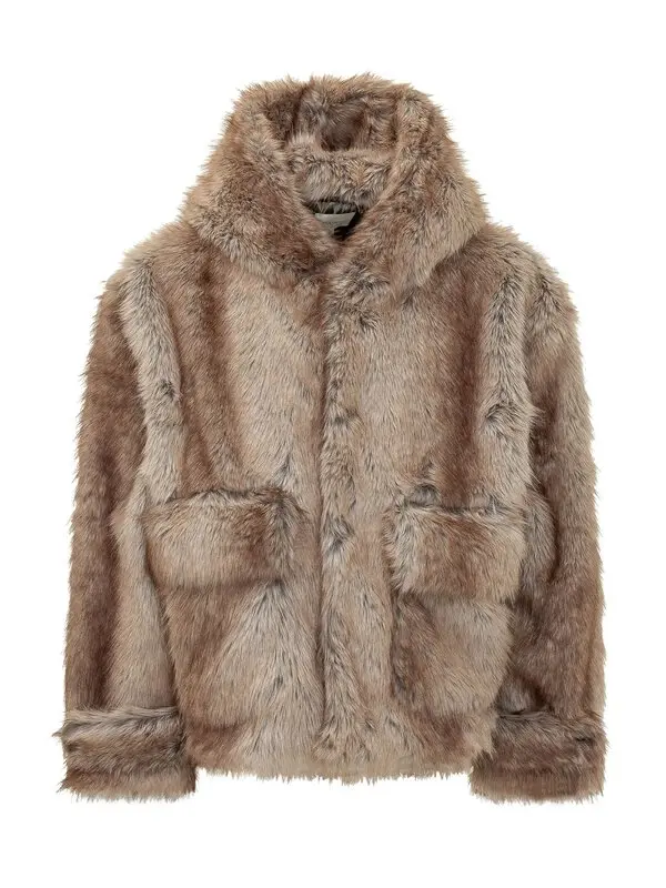 FOUND Faux Fur Hoodie