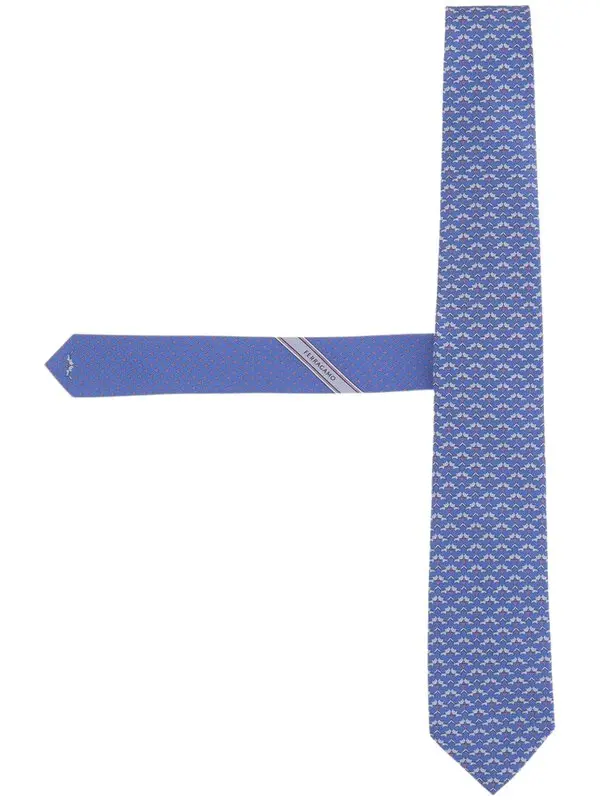 FERRAGAMO Silk Tie For - Light Blue