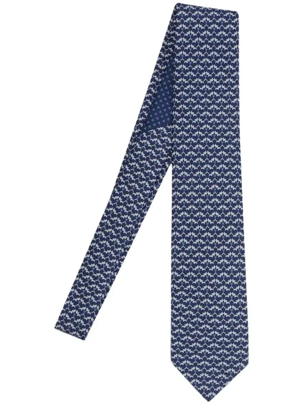 FERRAGAMO Silk Tie For - Navy