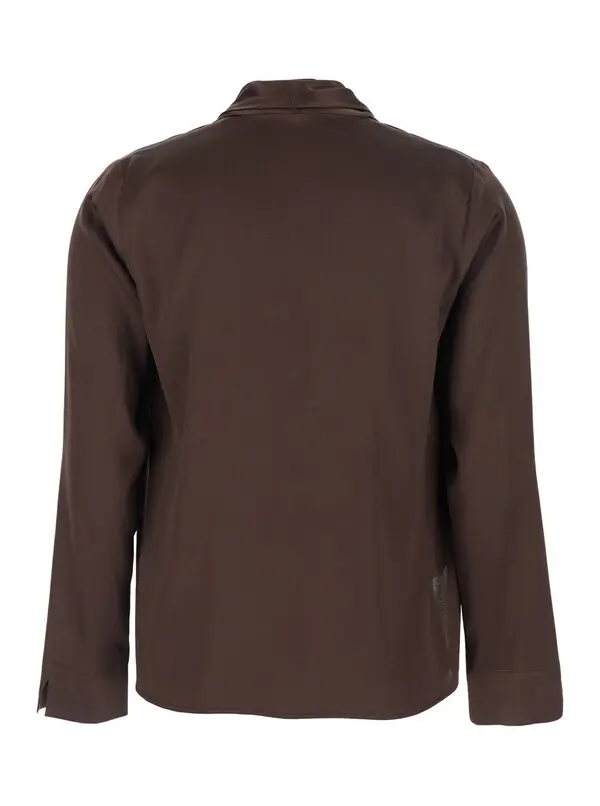 LEPLAIN V-neck Viscose Blend Dress With Long Sleeves And Relaxed Fit