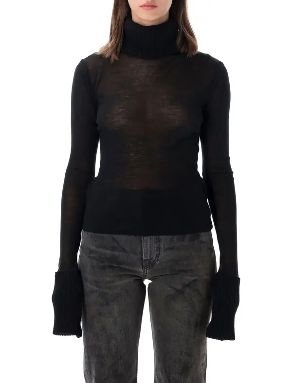 Our Legacy Sheer Ribbed Turtleneck Sweater