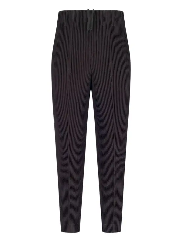 Issey Miyake Homme Plissé Pleated Trousers - Brown