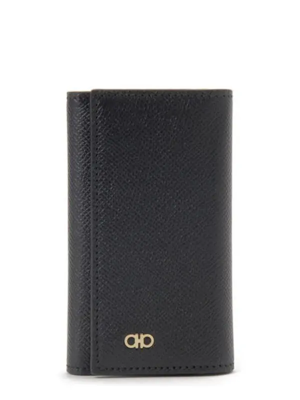 FERRAGAMO 100% Calf Leather Wallet - Black