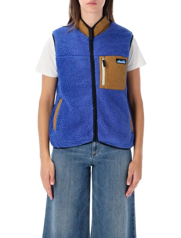 KAVU Fleece Zip-up Vest - Blue