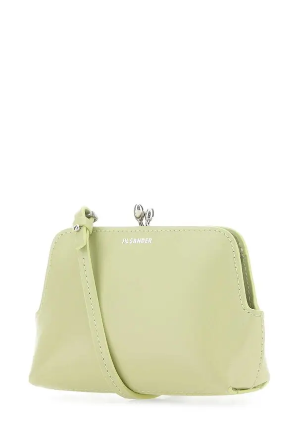 JIL SANDER Pastel Leather Micro Goji Crossbody Bag - Green