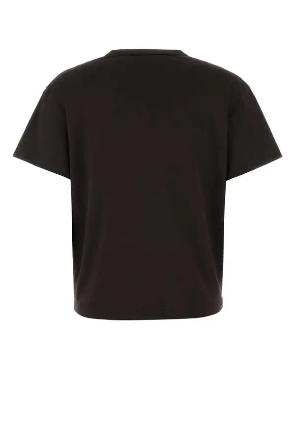 JIL SANDER Dark Stretch Polyester T-shirt - Brown