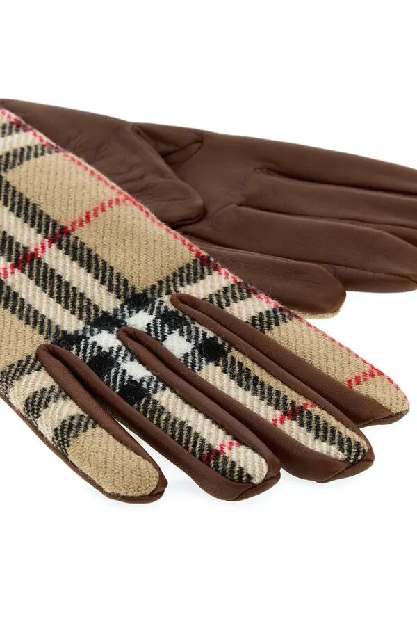 Burberry Wool And Leather Gloves