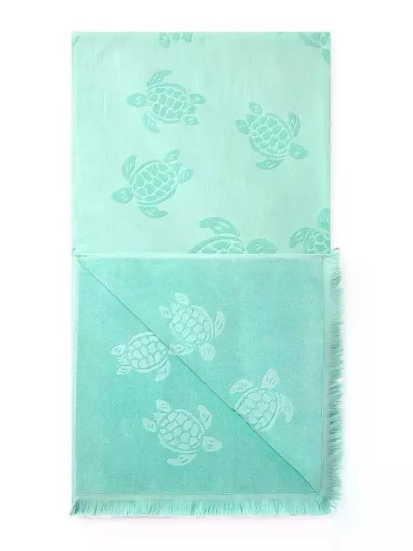 Vilebrequin Santah Turtles-motif Jacquard Beach Towel
