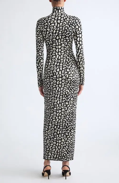 Carolina Herrera Turtleneck Tea Length Knit Dress