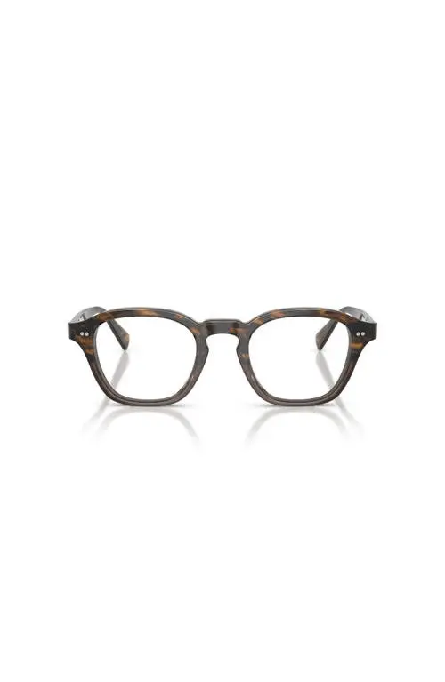 Oliver Spencer 48mm Square Optical Glasses - Red