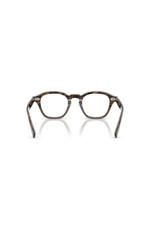 Oliver Spencer 48mm Square Optical Glasses - Red