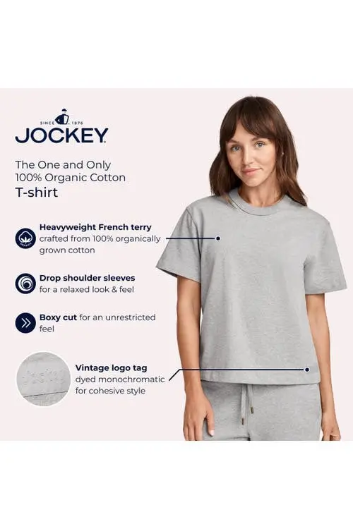 JOCKEY The One And Only Heavyweight 100% Organic Cotton Tee - Currant