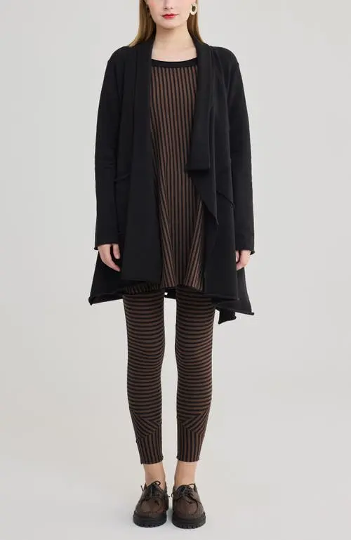 LUUKAA Valeria Fleece Cardigan - Black