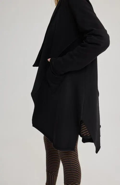 LUUKAA Valeria Fleece Cardigan - Black