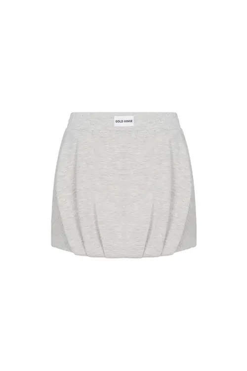 GOLD HINGE Luxesoft Bubble Skirt - Heather Grey